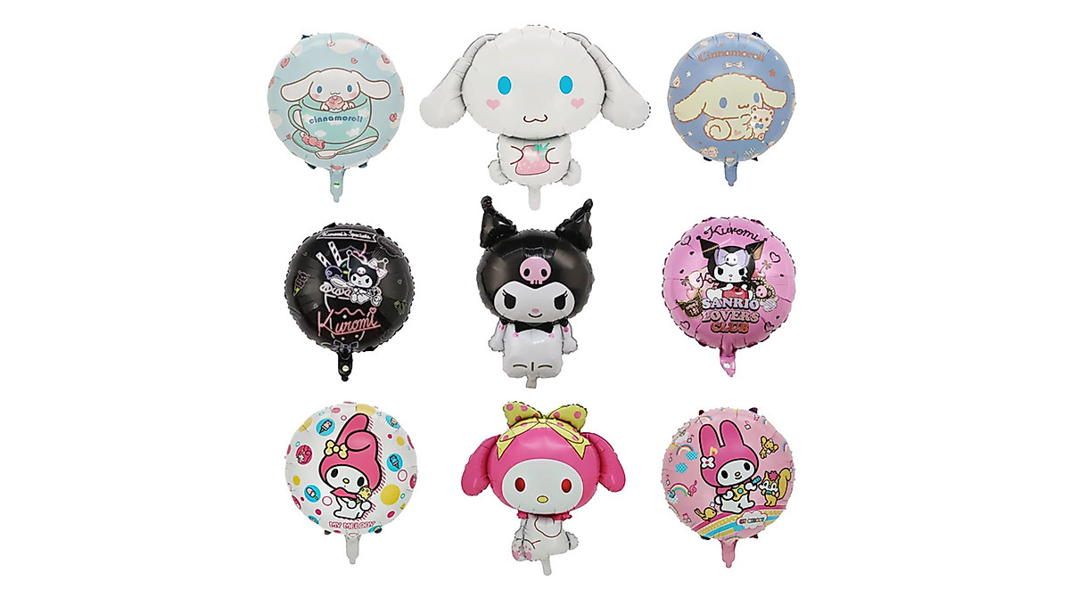 Cute Anime Party Balloons - 9Pcs for Your Celebration