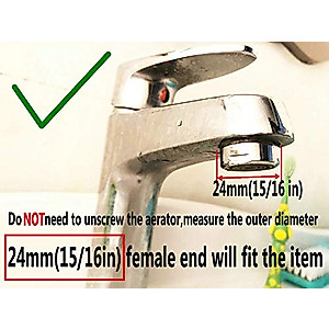 MissMin sink faucet diverter valve/adapter to bidet shower hose with aerator for bathroom/kitchen faucet