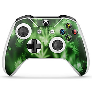 GNG 2 x Weed Compatible with Xbox One S Controller Skins Full Wrap Vinyl Sticker