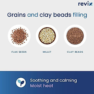 REVIX Microwavable Knee Heating Pad for Knee, Reusable Microwave Heating Pad for Knees, Elbow, Muscle and Joints, Natural Hot and Cold Pack Therapy