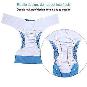 Diapers For Elderly Adults 6 Colors, Reusable Washable Waterproof Diapers Bedwetting Adults For Disabled Urine Loss, Adult Night Diapers For Incontinence Care(#1)