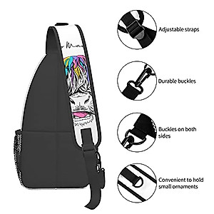 Yrebyou Cow Sling Bag Women Crossbody Chest Backpack Hiking Daypack Men Travel Casual Rideing Outdoor Beach