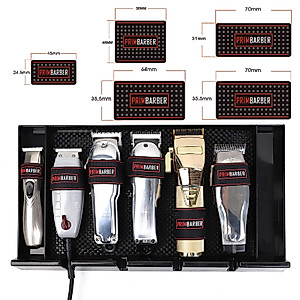 Professional Barber Clipper bands 5 pcs, Non Slip Barber Clipper bands, Heat Resistance Barber sleeve for Hair clipper, Barber Hair Clipper Holder tools. (Black)