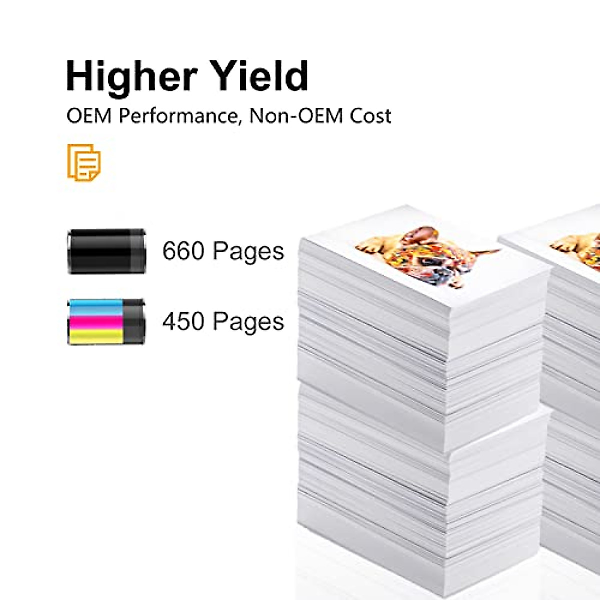 st@r ink Remanufactured Ink Cartridge Replacement for HP 62XL 62 XL Black for OfficeJet 200 250 5740 Envy 5660 7640 5540 5640 5642 7645 5643 5746 5745 5642 8000 Printer 2 Packs
