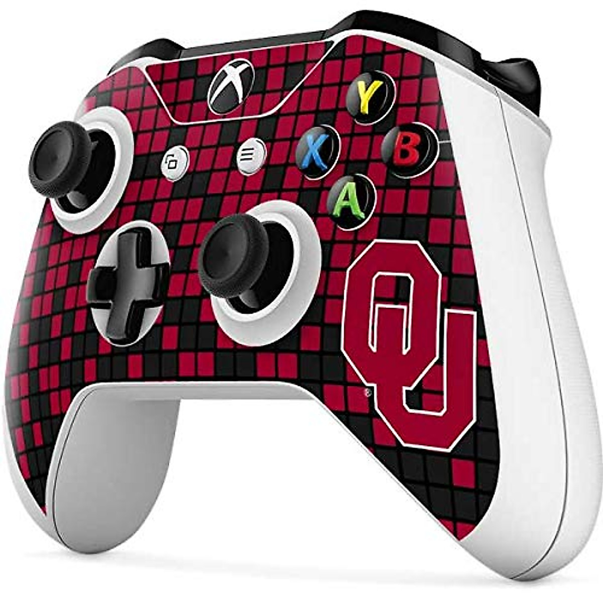 Skinit Decal Gaming Skin compatible with Xbox One S Controller - Officially Licensed College Oklahoma Sooners Red Digi Design