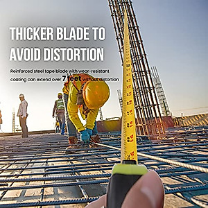 LICHAMP Tape Measure 25 ft, 6 Pack Bulk Easy Read Measuring Tape Retractable with Fractions 1/8, Multipack Measurement Tape 25-Foot by 1-Inch, C6RD