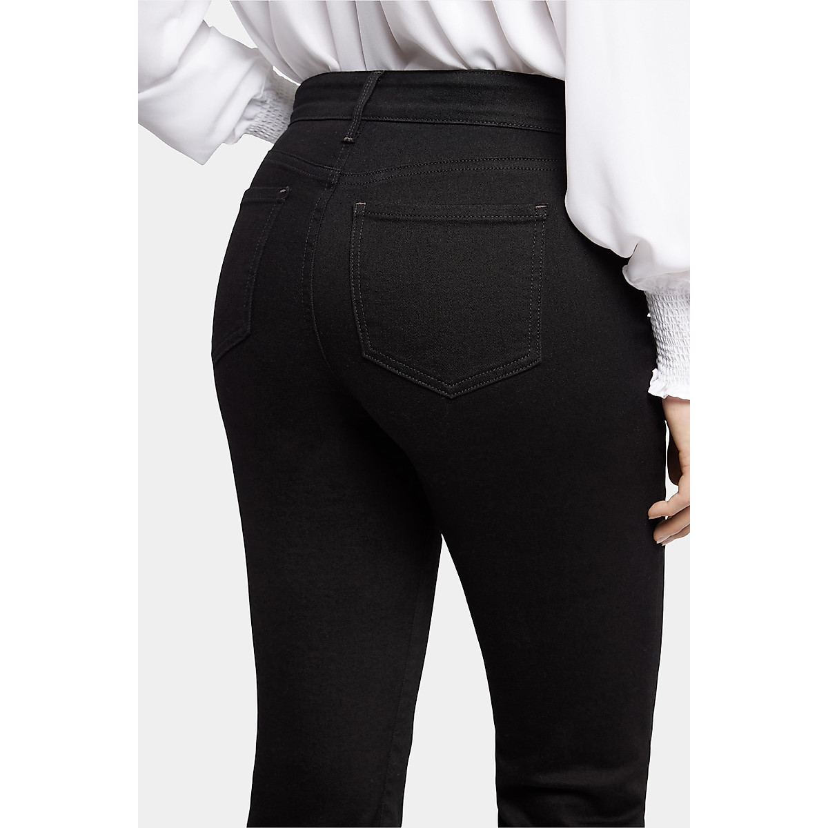 NYDJ Women's Misses Marilyn Straight Denim Jeans, Black BDM, 16