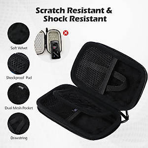 AGPTEK MP3 MP4 Player Case for 4 inch MP3 Music Player, Compatible with AGPTEK, innioasis, MYMAHDI, TIMMKOO, Luoran and other MP3 Players under 4 inch, Portable Carrying Case with Metal Carabiner Clip