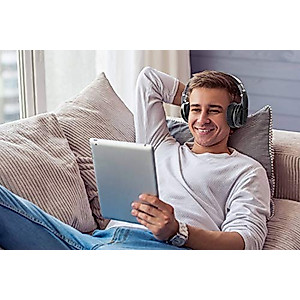 CAROL Wireless Headphone Bluetooth with Transmitter and Receiver Comfort Fit, Hi-Res Audio, BTH-830 Black, Detachable Over Ear Foldable Headphone