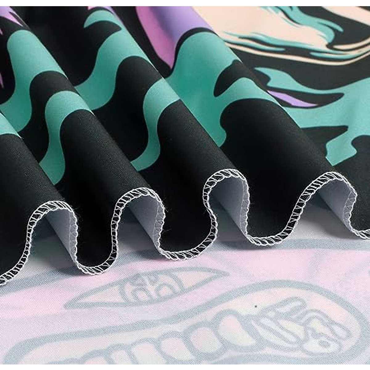 Miytal Blacklight Sun Tapestry, UV Reactive Hippie Aesthetic Mushroom Poster, Skull Vertical Glow in The Dark Tapestry for Bedroom - 44" x 59"