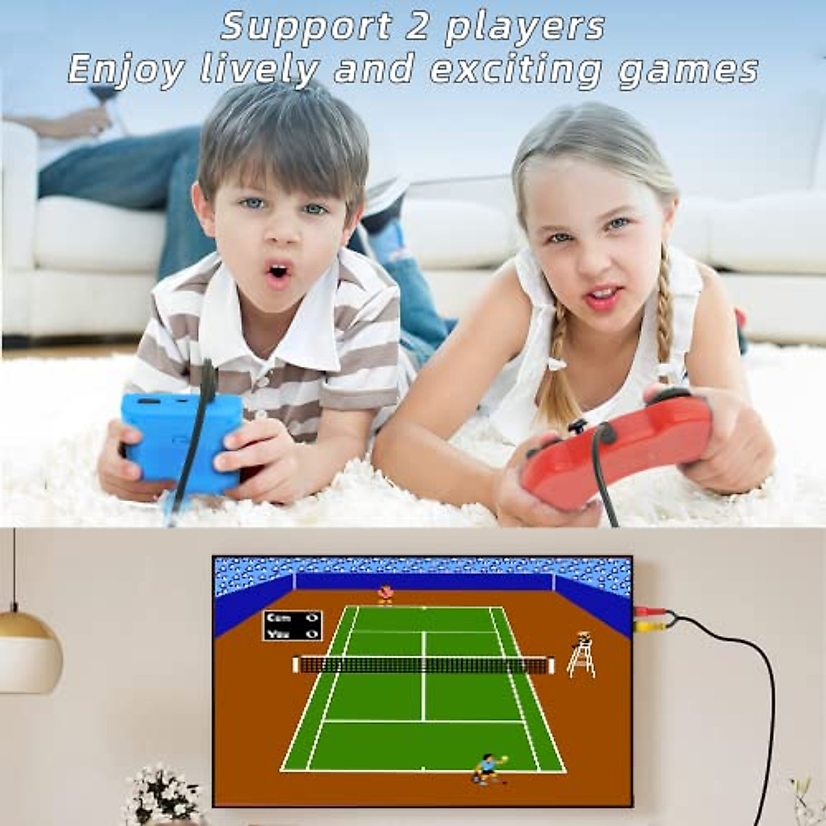 Retro Handheld Game Console, Mini Retro Game Console with 500 Preloaded Classic Games, Portable Handheld Games for Kids Adults, 3.0-Inch Screen, 1200mAh Rechargeable Battery, Support TV & 2 Players