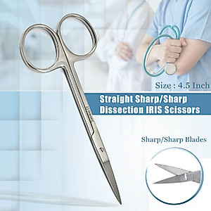 A2ZScilab Plant Study & Plant Research Kit, 17 PC - Botany Dissection kit for Lab and Field Study - Stainless Steel Scissors Forceps Scalpel Handle Glass Dropper + FREE Sharp Blades & Ruler in a Case