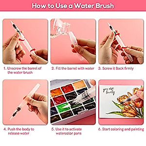 8 Pcs Alcohol Ink Blending Tool Set Including 6 Pcs Water Color Brush Pen 2Pcs Ink Air Blower for DIY Paint Tools Water Color Brush Pen Card Making Embossing Painting Rendering