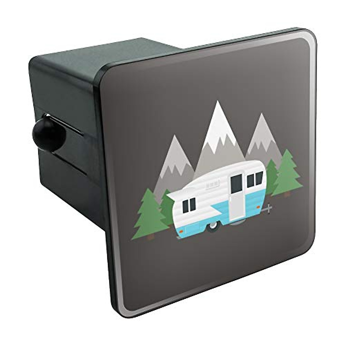 Camper in The Mountains Tow Trailer Hitch Cover Plug Insert