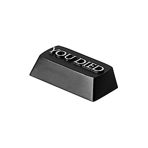 HFSECURITY You Died Design Metal Keycaps for Cherry Mx Switch Mechanical Gaming Keyboard Black Aluminum Alloy Backspace Keycaps