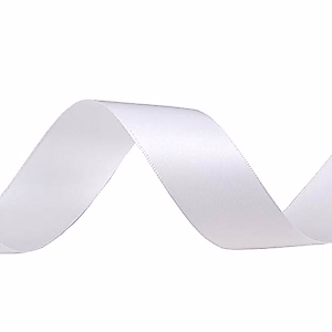 VATIN 1 inch Double Faced Polyester Satin Ribbon White - 25 Yard Spool, Perfect for Wedding, Wreath, Baby Shower,Packing and Other Projects.