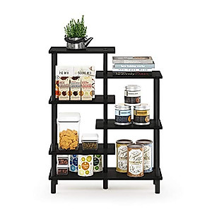 Furinno Turn-N-Tube 6-Tier Accent Display Rack, Espresso/Black