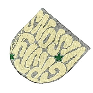 Letter Printing Knitted Hat Y2K Winter Warm Woolen Hat Fashion Hip hop Trend Beanie Pullover Hat Casual Sports for Men Women Grey