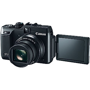 Canon PowerShot G1 X Digital Camera (5249B001) + 2 x 32GB Card + 3 x NB10L Battery + NB10L Charger + Card Reader + LED Light + Corel Photo Software + Case + Flex Tripod + HDMI Cable + More (Renewed)