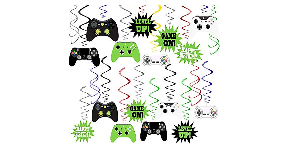 Video Game Decorations - 48 Pcs Party Supplies
