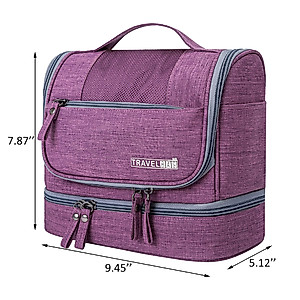 JUMENG Small Compact Hanging Travel Toiletry Bag Makeup Organizers Waterproof Cosmetic Bag Bathroom Shower Storage Bag Dop Kit for Men and Women