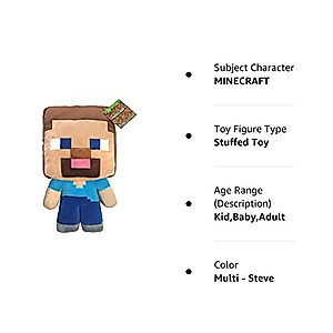 Jay Franco Mojang Minecraft Steve Plush Pillow Buddy - Super Soft Polyester Microfiber, 16 inch (Official Product)