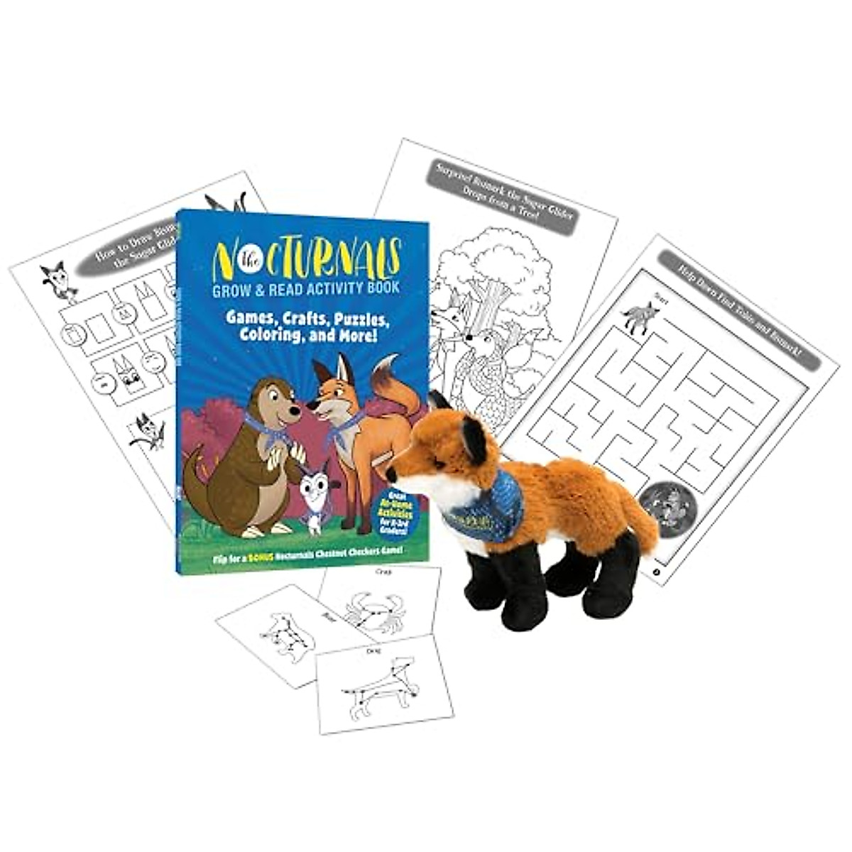 The Nocturnals Grow & Read Activity Box: Early Readers, Plush Toy, and Activity Book - Level 1–3