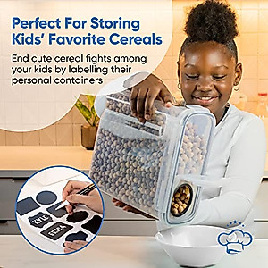 Cereal Containers Storage Set Large (4L,135.2 Oz), Airtight Food Storage Containers for Kitchen & Pantry Organization, Cereal Storage Container Set for Crunchiness, BPA Free Dispenser Keepers