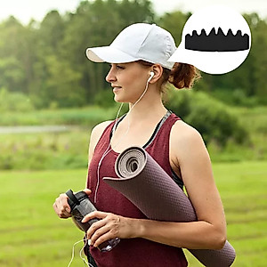 5 Pcs Black Baseball Caps Inserts Shapers Flexible Washable Reusable Hat Liner Cap Fitter Inserts Felt Hat Sweat Liner Hat Support Brim Hat Crown for Snapback Caps Fitted Caps Ball Sports Caps