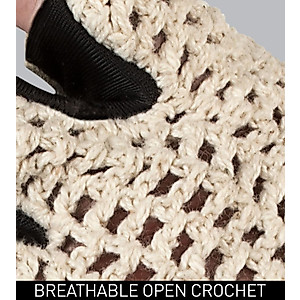 AERO|TECH|DESIGNS | Crochet Cycling Gloves | Extra Thick Gel Padded Palms | Medium | Black