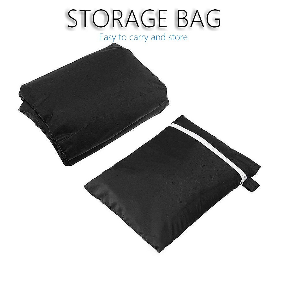 Mayhour Patio Cushion Storage Bag Extra Large, Outdoor Heavy Duty Waterproof Furniture Cushion Bags Cover Black with Zipper Handles for Garden Beach Picnic (48x18x20in)