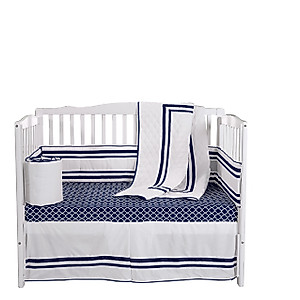 Baby Doll Soho Crib Skirt/Dust Ruffle, Navy