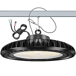 OPENLUX 400W UFO Led High Bay Light 58000lm 5000K 1-10V Dimmable High Bay Led Lights Led High Bay Lights Alternative to 1300W MH/HPS for Gym Factory Warehouse Shop Barn Garage