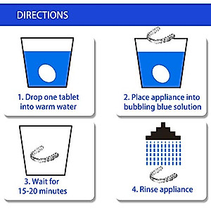 Retainer Cleaning Tablets 120 Tablets - 4 Months Supply, Mouth Guard Cleaner, Remove Stains and Bad Odor, Prevent Brace Discoloration, Mint Flavor