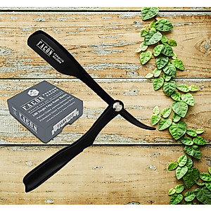 100 BLADES + Facón Professional Classic Japanese Straight Edge Barber Razor - Salon Quality Cut Throat Shavette