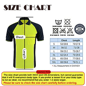 LOVPOSNTY Safety Polo Shirts High Visibility Reflective Shirts, Construction Work Shirts for Men(Short Sleeve,Yellow-S,2XL)