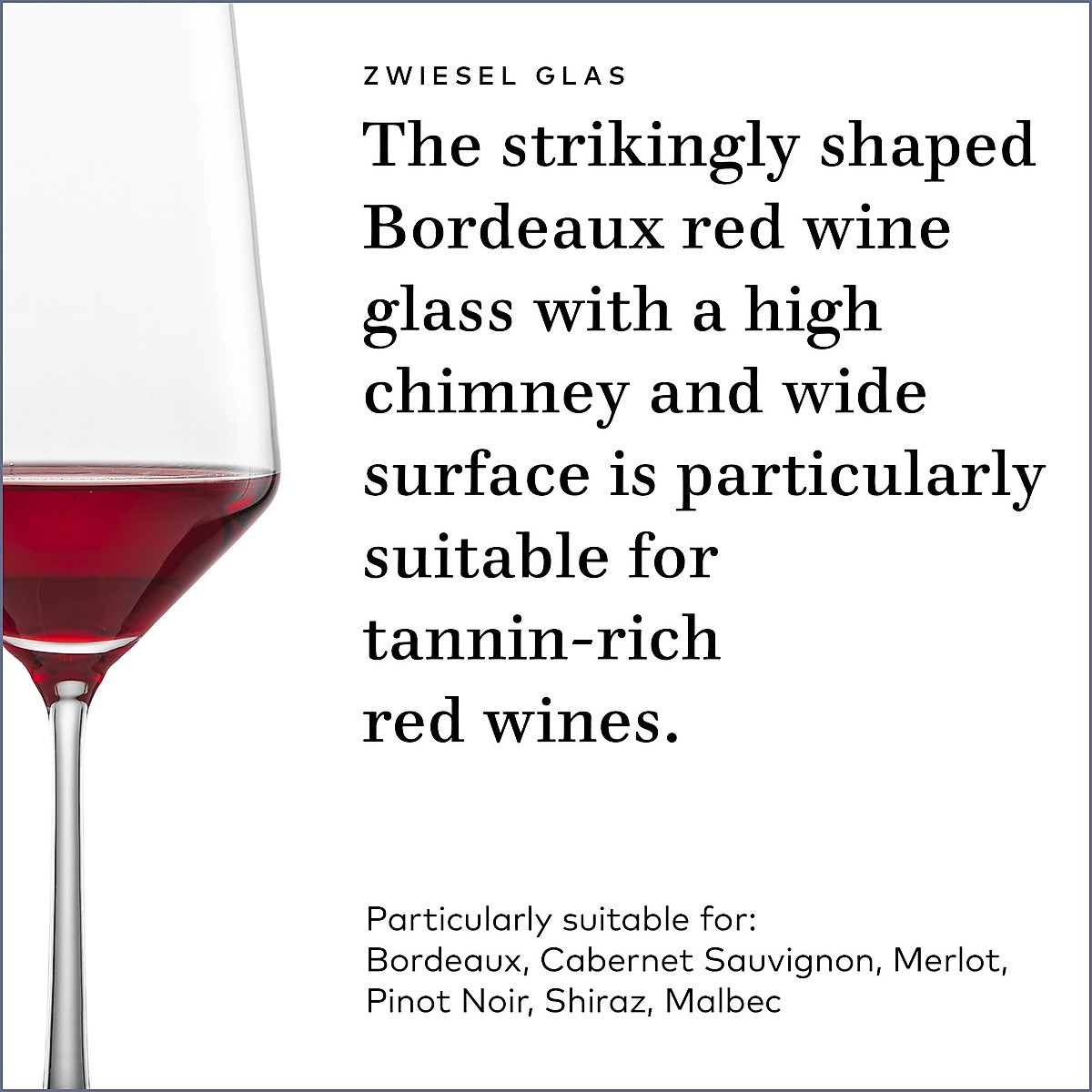 Schott Zwiesel Pure Tritan Crystal Stemware Glassware Collection, 6 Count (Pack of 1), Bordeaux Red Wine Glass