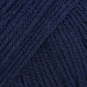 Estako Happy Cotton XL, (6 Skeins Pack) 50% Cotton 50% Acrylic Yarn, Soft, Medium Weight (4) for Crochet and Knitting (6 x 1.76 Oz) / (6 x 114 Yrds) (4210 - Navy Blue)