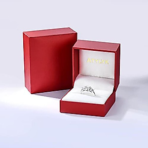 Atylyk 2 Carat 3 Stones Moissanite Adjustable Engagement Ring Wedding Promise Gold-plating 925 Sterling Silver Rings for Women