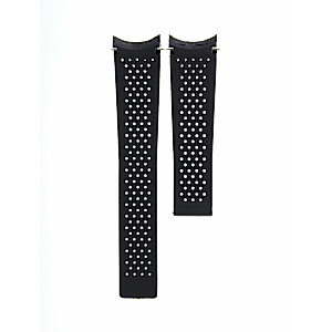 Ewatchparts 22mm Watch Band Strap Compatible With Grand Tag Heuer Carrera Calibre 17 17RS CAV511A.BA0902 Black