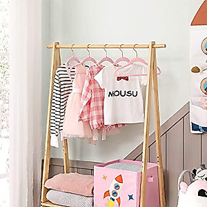 TIMMY Baby Velvet Hangers Non-Slip Baby Clothes Hangers, 11.8” Inch 50 Pack Space Saving Childrens Hangers -360° Swivel Rose Gold Hook, Strong & Durable Infant/Toddler Pink Hangers