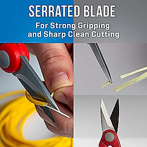 Jonard Tools JIC-186 Wire & Kevlar Ergonomic Fiber Optic Cutter, 6" Length