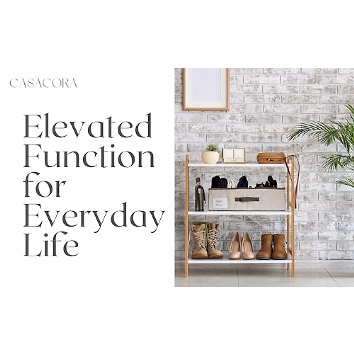 CASACORA XLarge Capacity Storage Organizer Bin, Foldable 3 Pack Trapezoid Closet Bin With Handles + Label, Decorative Storage Container For Clothes, Linens, Toys, Sweaters, Baby Items