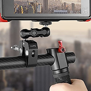 SMALLRIG Super Clamp with 1/4 and 3/8 Thread for Cameras, Lights, Umbrellas, Hooks, Shelves, Plate Glass, Cross Bars, etc - 735