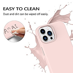 BENTOBEN for iPhone 14 Pro Max Case, Soft Silicone Gel Rubber Bumper Microfiber Lining Hard Back Shockproof Protective Phone Cover for iPhone 14 Pro Max 6.7", Sand Pink