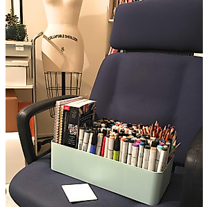 Enjoy Organizer -Large Portable Caddy, DIY Dividers, 8 Compartments, Office Supplies Organizer, Simple, Portable Basket with Handle Storage Organizer Modern,Endless Multi Use -Made in USA