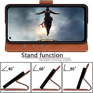 SUANPOT for Oneplus Nord N20 5G Wallet case 【RFID Blocking】 Credit Card Holder, Flip Folio Book PU Leather Phone case Shockproof Cover Women Men for OnePlus Nord N20 5G case Light Brown