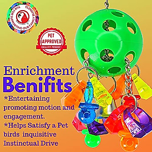 Bonka Bird Toys 1938 Paci Pull Colorful Pacifier Ring Acrylic Parrot Parrotlet Budgie Quaker African