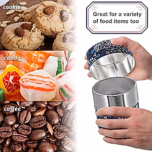 TIKUSAN Japanese Tea Canister Made in Japan Airtight Tea Leaf Storage (Small, Ichimatsu)