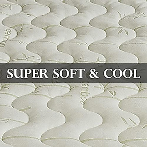 Top Split California King (Flex Head) Waterproof Bamboo Jacquard Mattress Pad for Half Split Calking Beds